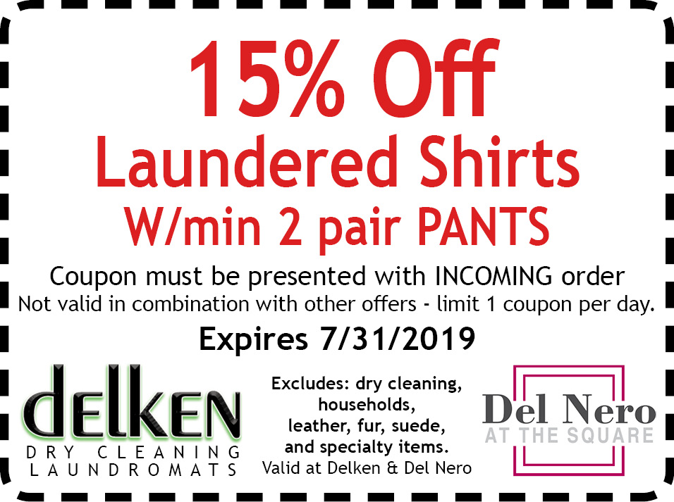Laundromat and Dry Cleaning Coupons | Fall River, MA | Delken